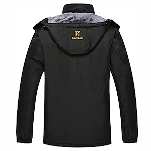 Keevoom Men's Winter Jackets Warm Ski Snow Coats Waterproof Hooded Raincoats Snowboarding Lined Windproof Windbreaker