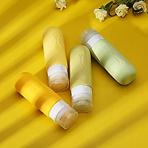 Gemice Travel Bottles for Toiletries Tsa Approved Travel 3oz Size Containers BPA Free Leak Proof Travel Tubs Refillable Liquid Travel Accessories for Cometic Shampoo and Lotion Soap