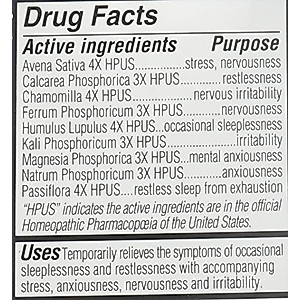 Hyland's Calms Forte' Sleep Aid Tablets, Natural Relief of Nervous Tension and Occasional Sleeplessness, 100 Tablets, Pack of 1