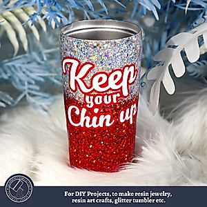 Holographic Chunky Glitter, 160G/5.64OZ Craft Glitter for Resin, Metallic Iridescent Chunky Fine Glitter Sequin Flake Bulk, Nail Glitter for Makeup Body Face Eye, Epoxy Tumbler, LEOBRO Silver Glitter