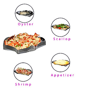 25 Pcs Grillable Oyster Shells, 304 Stainless Steel Oyster Grilling Shells for Cooking and Baking