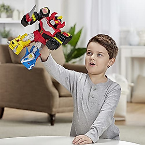 Power Rangers Playskool Heroes Mega Mighties Megazord Action Figure, 12-Inch Mighty Morphin Toy for Kids Ages 3 and Up