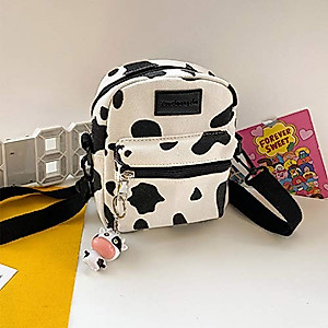 Women Girls Cartoon Cow Print Shoulder Crossbody Bag Lady Tote Satchel Purse 1#