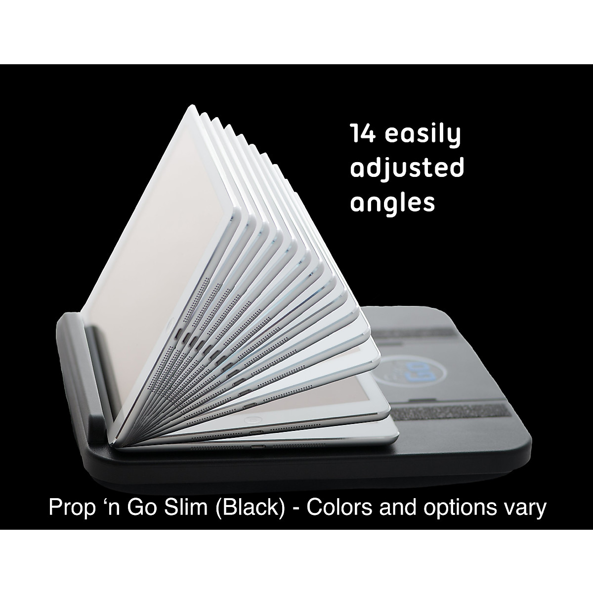 Prop 'n Go Slim - iPad Pillow with Adjustable Angle Control for iPad Air, iPad Mini, iPad Pro, iPhone, Tablets, eReaders, and More (Blue)