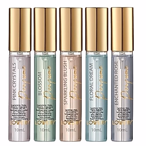 Mini Perfumes for Women Perfume Gift Set - 5 Pack Assorted Floral Aroma Women's Fragrances Perfume Set - 10ml Large Bottle Samples of Eau de Toilette Parfum - Womens Perfume Sampler Sets for Birthday