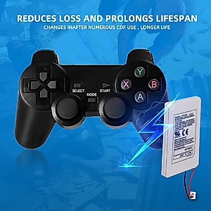 Xahpower 2 Pack PS3 Controller Battery, LIP1359 Replacement Battery for Sony Playstation 3 CECHZC2E CECHZC2U Controller with USB Cable and Tools