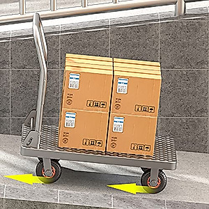 Generic Platform Hand Truck Push Cart Dolly Steel Moving Platform Hand Truck Foldable for Easy Storage and 360 Degree Swivel Wheels Large Load Capacity Push Dolly for Loading (Size : Ty1) (T, Ty2