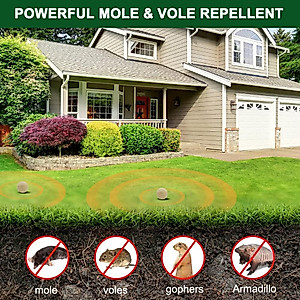 ANEWNICE Mole Repellent,Vole Repellent Outdoor,Natural Gopher Repellent,Mole Deterrent for Lawn,Get Rid of Moles in Your Yard, Outdoor Groundhog&Mole Control, Wofimeha Safe Around Pet & Plant (8 Pack)