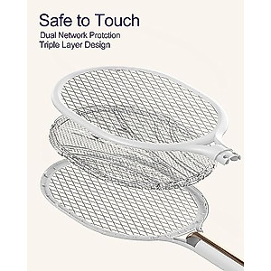 Bug Zapper Racket, Electric Fly Swatter, 2 in 1 Swatter Zapper, Mosiller Bug Zapper with 3-Layer Safety Mesh, Fruit Fly Swatter Electric Zapper, Indoor Bug Zapper for Home
