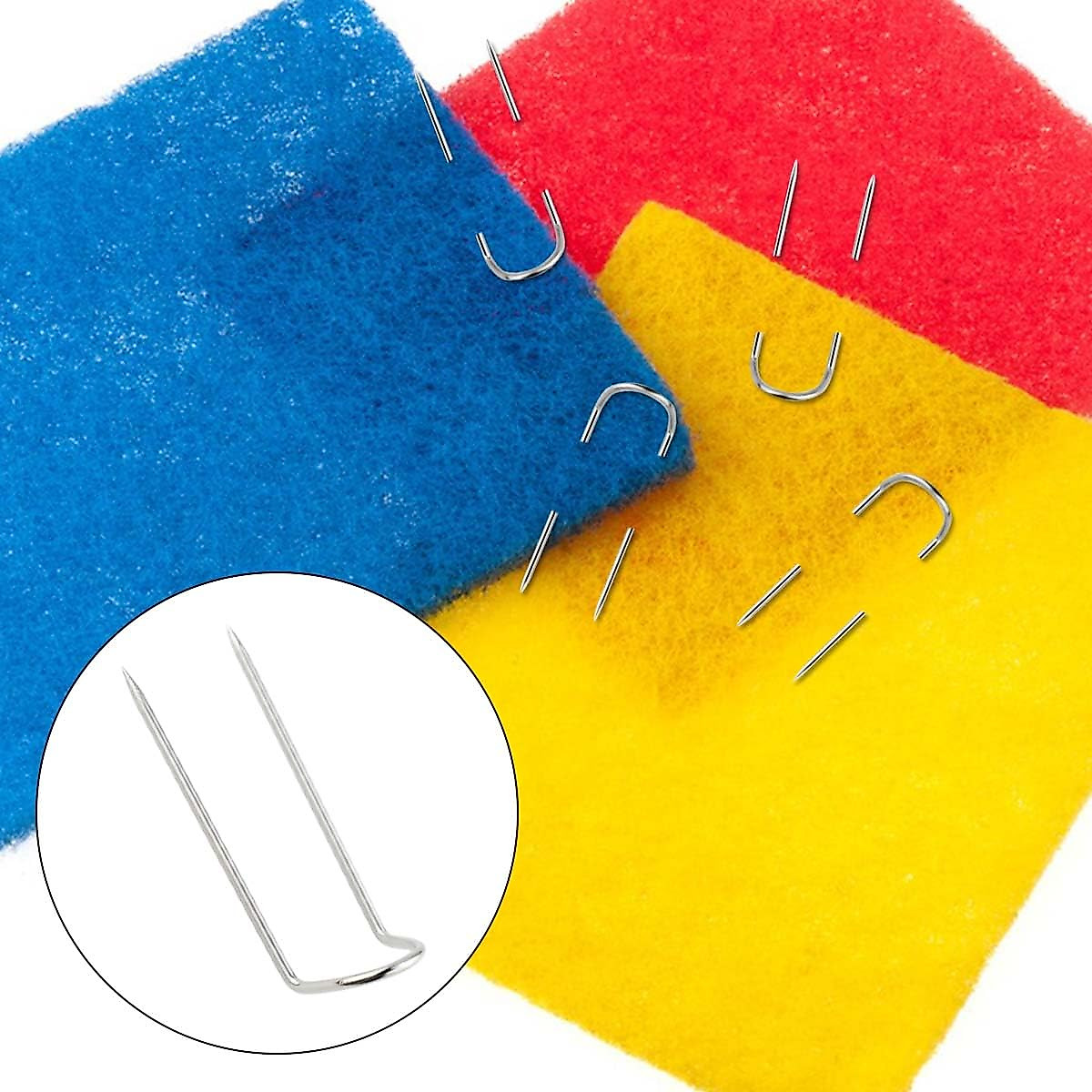 100 Pieces U Shaped Fork Pins for Sewing Double Blocking Pins U-Pins for Jewelry Display Craft DIY Multipurpose Straight Pins for Fabric Quilting Crafts Making Home Decor Needlecrafts Pin U Pin Needle