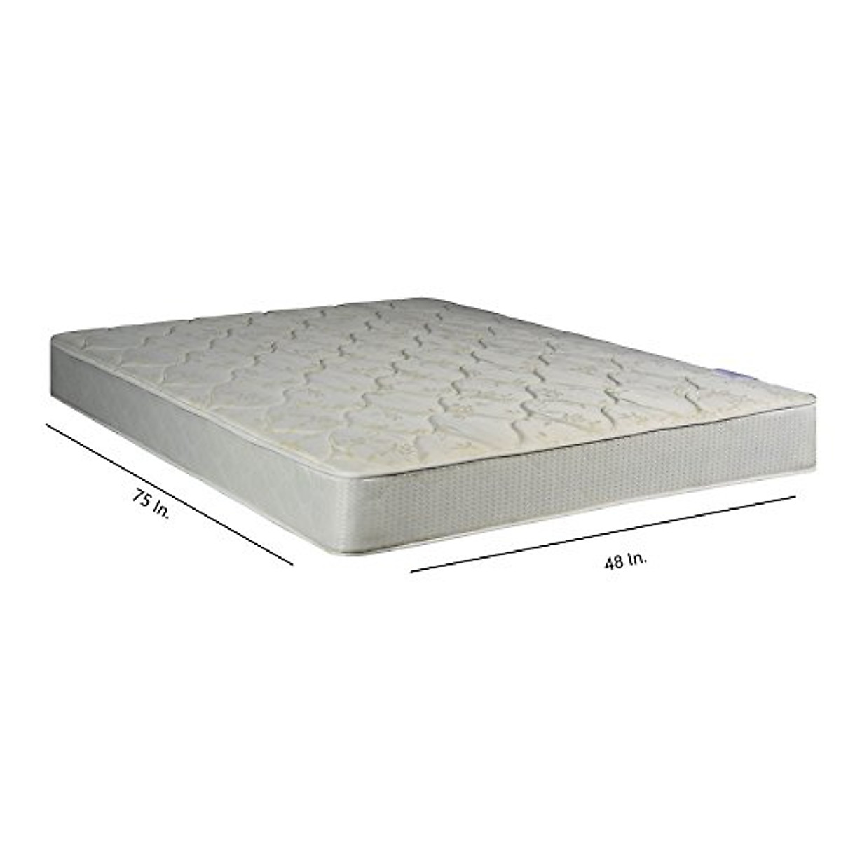 Greaton, 9-Inch Firm Innerspring Mattress with 4” Wood Box Spring, Experience Durable and Supportive Sleep, 75" x 48", Beige