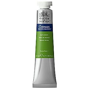 Winsor & Newton Cotman Watercolor Paint, 21ml (0.71-oz) Tube, Sap Green