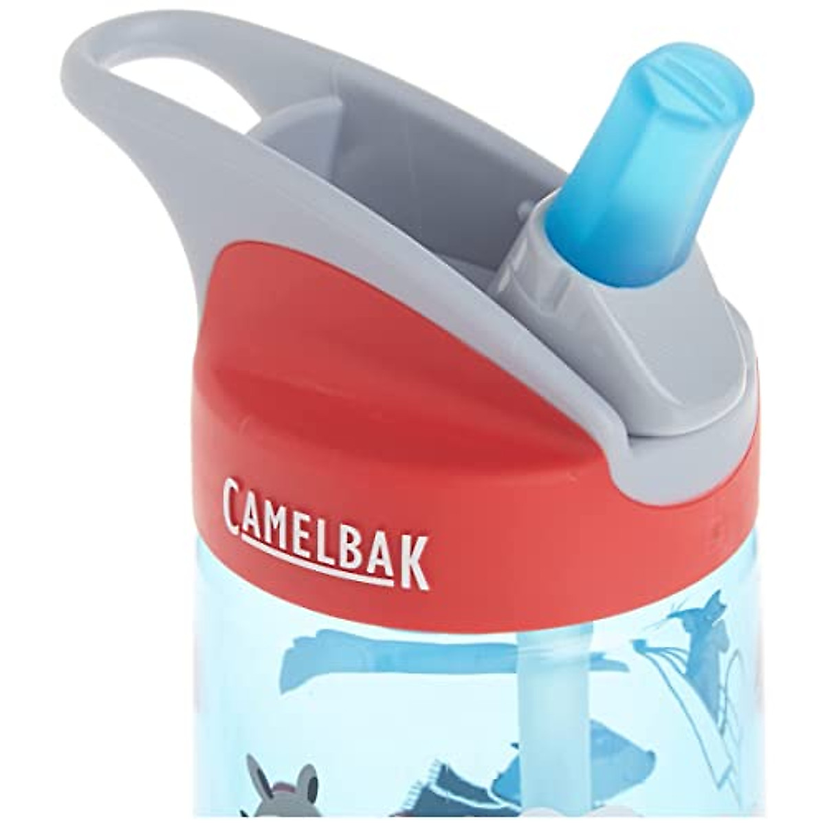 CamelBak Eddy Kids Water Bottle, Airplane Bandits.4 L & eddy Kids Bite Valves, 4-Pack