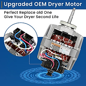 Lapert Dryer Motor Compatible with samsung DV42H5200EP/A3 DV42H5200EW/A3 DV42H5200GF/A3 DV42H5200GP/A3 DV42H5200GW/A3 DV42H5400GF/A3 DV42H5400EF/A3 DV42H5400EW/A3 DV42H5400GW/A3 DV42H5600EP/A3 Dryer