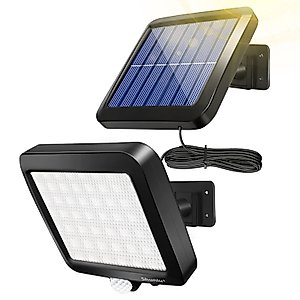 Solar Wall Lights Outdoor with Motion Sensor, 56 LEDs Ultra Bright IP65 Waterproof Separable Solar Porch Light, 16.4 ft Cord Solar Security Light for Patio Yard Deck Garage Driveway Porch Fence