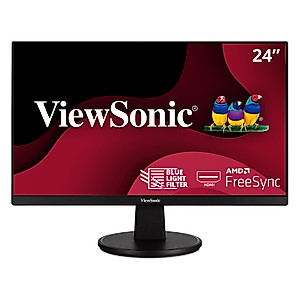 ViewSonic VA2447-MH 24 Inch Full HD 1080p Monitor with 100Hz, FreeSync, Eye Care, HDMI, VGA (Renewed)