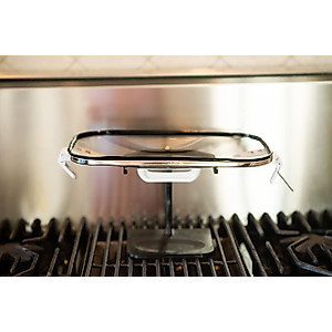 Hot Top Holder for Hot Pan Lids - No Burning of Hands - No Mess - No Condensation - Stone Black