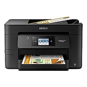 Epson Workforce Pro WF-3820 All-in-One Wireless Color Inkjet Printer Home Office, Black - Print Scan Copy Fax - 21 ppm, 4800 x 2400 dpi, 2.7" Touchscreen, Auto Duplex Printing, 35-Sheet ADF, Ethernet