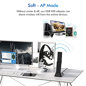 EDUP LOVE USB 3.0 WiFi Adapter AC1900Mbps 5.8Ghz/2.4Ghz 6dBi Antennas Wireless Network Adapter Wi-Fi Dongle for Laptop Desktop PC Supports Windows 10/7/8/8.1/XP Mac OS X 10.6-10.15.4