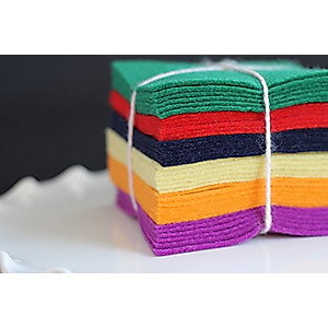 100% Wool Charm Pack from National Nonwovens 36-5" Squares Classic Colors