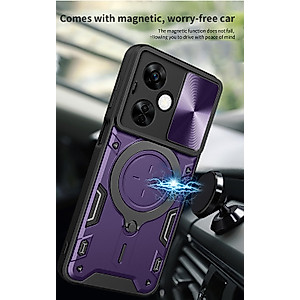 Guzhthi for Oneplus Nord N30 5G Case: Cell Phone Back Cover with Screen Protector [Lens Cap Sparkle] - Purple