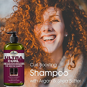 Difeel Ultra Curl with Argan & Shea Butter - Curl Boosting Shampoo 33.8 oz., Sulfate Free Shampoo Made with Natural Ingredients