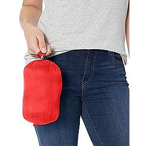 Amazon Essentials Women's Lightweight Water-Resistant Hooded Puffer Coat (Available in Plus Size), Red, X-Large