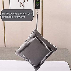 Super Soft Travel Blanket Throw Pillow 2 in 1-15.7 x 15.7 Inches Throw Pillow 59 x 47 Inches Airplane Blanket 2lb Warm Quilt for Rest