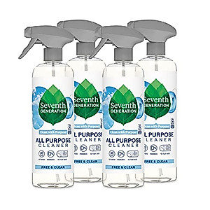 Seventh Generation All Purpose Cleaner, Biodegradable Formula, Free & Clear, 23 oz (Pack of 4)