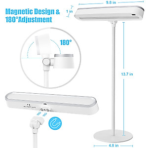 BEYONDOP LED Desk Lamp for Home Office, Magnetic Lights with 1800mah Rechargeable Battery, Full Dimmable Reading Lamp, Battery Operated Lights, Eye-Caring Table Lamp for Dorm School Gifts, 4000K