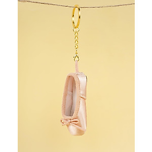 Daydance Girls Women Ballet Shoe Pedant Pink Point Shoe Keychain Decoration for Dancer, Ballerina Backpack, Dance Bags