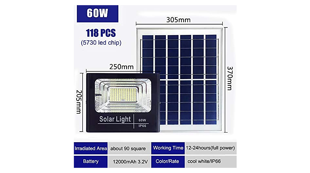 Buy BSOD 60W Solar Flood Lights - Bright & Waterproof