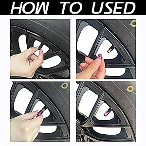 JUSTTOP Car Tire Valve Stem Caps, 12pcs Air Caps Cover, Universal for Cars, SUVs, Bike, Trucks and Motorcycles-Pink