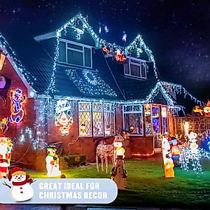 JMEXSUSS 77.6FT 800 LED Icicle Christmas Lights Outdoor, 8 Modes White Icicle Lights Outdoor Waterproof, Connectable Ice Lights Outdoor Christmas String Lights for House Wedding Christmas Decoration