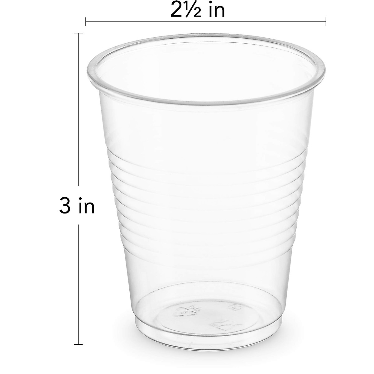 PLASTICPRO plastic Cups 5 oz Disposable Clear Beverage Tumbler (100 Count)