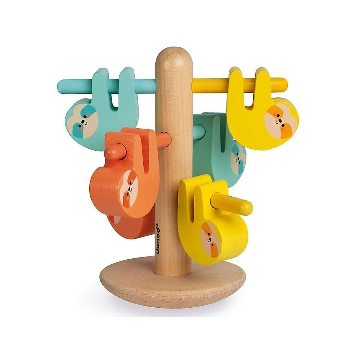 Janod World Wildlife Federation – Wooden Sloth Balancing Game - 7 Piece Set – Ages 2+ - J08607