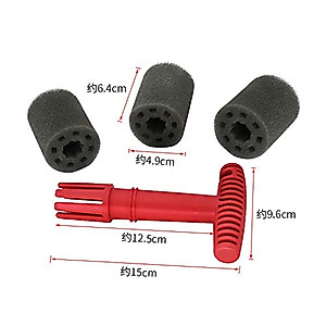 Huakun 1 Set Wheel Fitting Lug Nut Cleaning Brush Detachable Car Detailing Tool Soft Sponge Cleaner Used to Clean Dead Corners Around Various Nuts