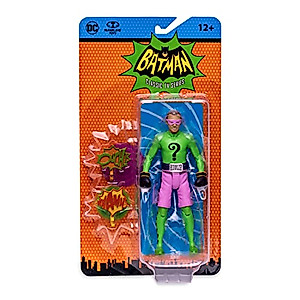 McFarlane Toys, DC Multiverse, 5-inch DC Retro Riddler Boxing Action Figure with Action Word Bubbles, Collectible DC Retro 1960's TV Figure – Ages 12+