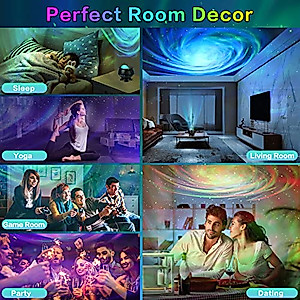 Star Projector Galaxy Light, Aurora Galaxy Star Light Projector with Remote Control, Timing Function & Bluetooth Music Speaker, Ceiling Starlight Night Light Projector for Bedroom
