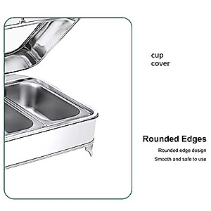 Buffet Server Food Warmer, 9L Commercial Hot Pot Buffet Set, Electric Plate Warmers to Keep Food Warm, Buffet Equipment for Kitchen & Dining, Rectangular(Size:1/1)