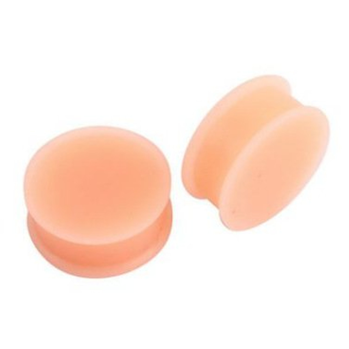Pair of Flesh Skin Colored Plugs Hiding Hide Hider Retainer Silicone Ear Gauges Body Piercing Jewelry (00g(10mm))