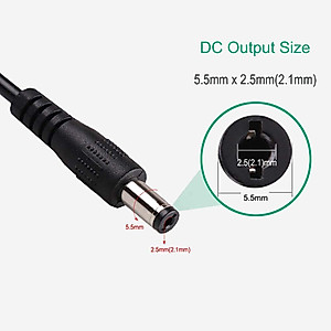 CCYC DC 5V to DC 12V USB Voltage Step Up Converter Cable, Power Supply Adapter Cable with DC Jack 5.5 x 2.5mm or 5.5 x 2.1mm, USB 5V to DC 12V Cable - 5ft [NOT Suitable for High Current Equipment]
