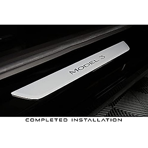 Crystal Shield DIY Door Sill Plate Protector Film Kit for Tesla Model 3 and Model Y 2017-2023 Matte 8 mil Self Healing Paint Protection Film