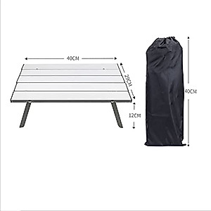 SUNESA Portable Picnic Table Outdoor Portable Mini Folding Table, Camping Equipment, Picnic Water Table, Ultra-Light All-in-one Small Aluminum Table Foldable Camping Table