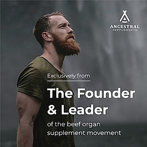 Ancestral Supplements Mofo, Supplements for Men, Support for Test and Energy Levels and Overall Men's Health and Wellness, Non-GMO Grass Fed Beef Organ Supplement with Liver, No Fillers, 180 Capsules
