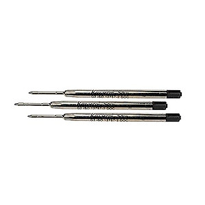 Kaweco G2 Ballpoint Pen Refills 1.0 Black Pack of 3 I 3 Pieces 1.0 Refill Black for Kaweco Ball Pen I Pen Refill I Refill for Multicoloured Pen I Various Line Widths and Colours