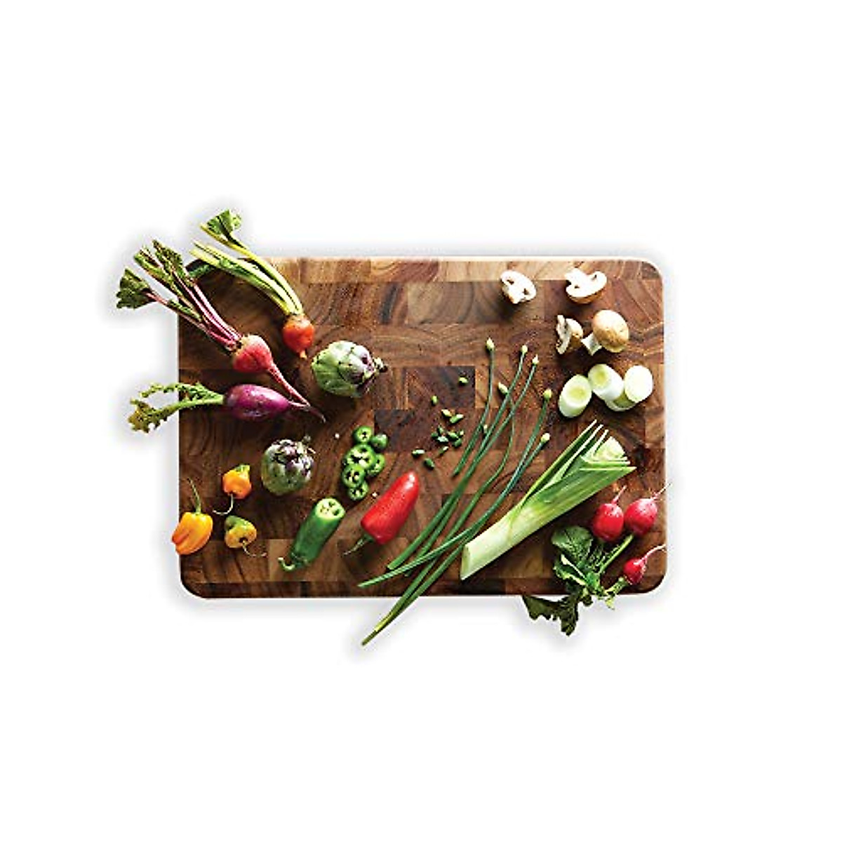 Ironwood Gourmet End Grain Union Stock Yard Professional Chopping Butcher Block, Brown, 14 x 20 x 2.75"