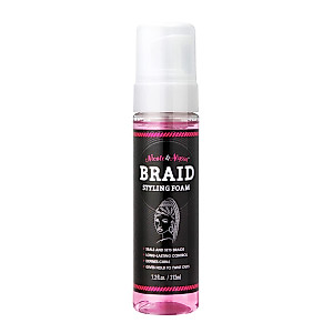 Nicole & Alyssa - Braid Styling Foam 7.2oz - Premium Braid Foam Control Mousse - Extra Hold & High Shine for Braids, Twists, Locs - Moisturizing Formula, Flake-Free - Lightweight (Pack of 1)