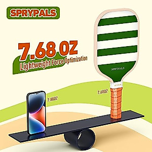 Sprypals Pickleball Paddles,USAPA Approved Fiberglass Surface with Polypropylene Core Pickleball Set Premium Pickleball Rackets Pickleball Paddle Set ​for Men Women