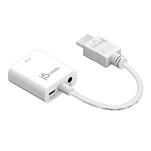 j5create HDMI to VGA Adapter (Male to Female) for Laptop, Notebook, Computer, Desktop, PC, Chromebook, Monitor, Projector, Raspberry Pi, Roku, Xbox, PS4, PS3 and More (JDA213)
